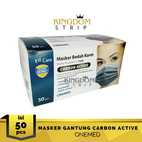 Jual Masker Karet 4ply Carbon Active OneMed box 50pcs - Kota Makassar ...