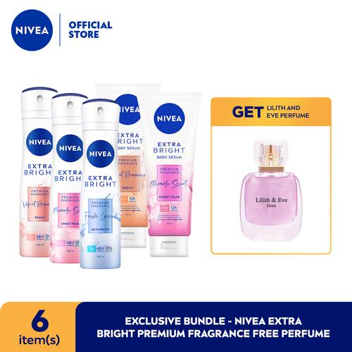 Promo EXCLUSIVE BUNDLE - NIVEA Extra Bright Premium Fragrance FREE ...