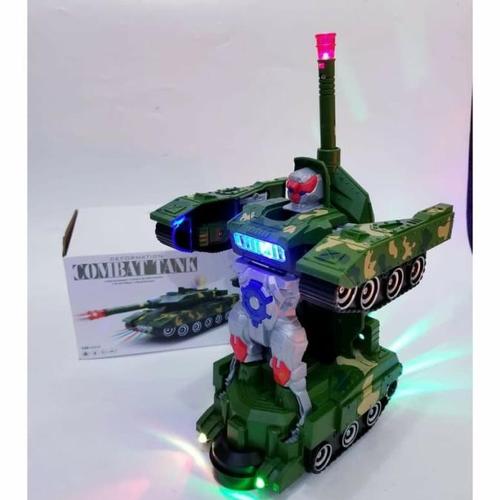 Jual New Mainan Mobil Deformation Combat Tank Jadi Robot Gede Nyala ...