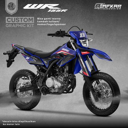 Jual STICKER DECAL WR 155 R BIRU HITAM SIMPEL DESIGN CUSTOM (BISA ...