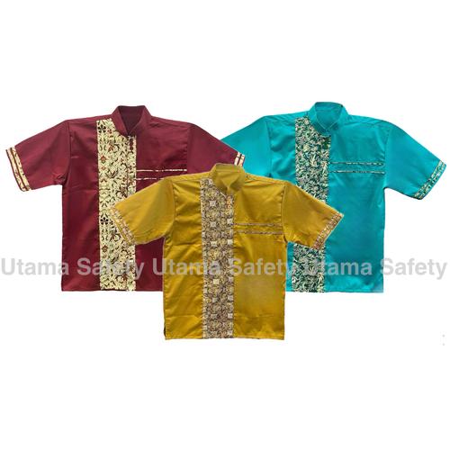Jual Kemeja Batik MB, Kemeja Catering, Kemeja Kerja Batik - Merah, L ...