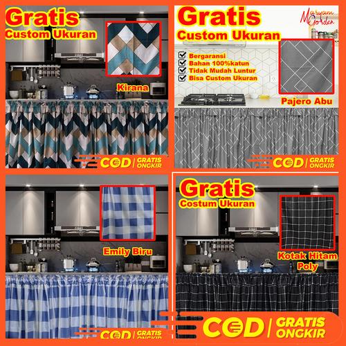 Jual Gorden Gordyn Korden Horden Hordeng Tirai Kolong Bawah Kompor ...