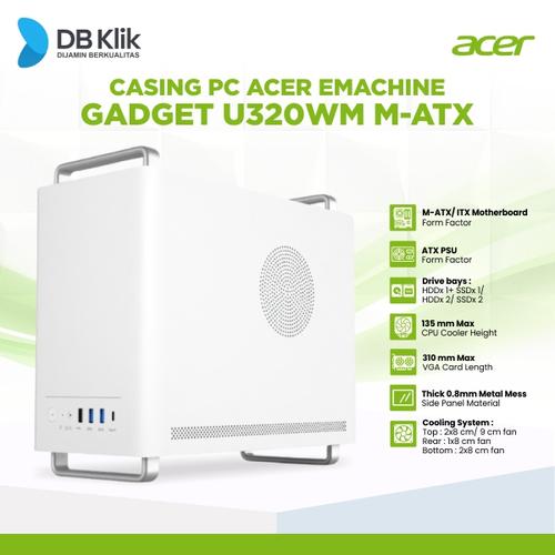 Jual Casing PC Acer Emachine Gadget U320WM m-Atx White - U320 - Kota ...