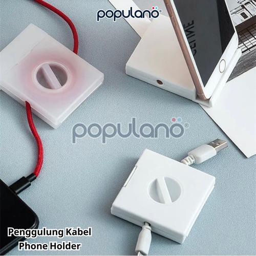 Jual Cable Organizer Perapih Penggulung Kabel Roll Hp Stand Holder ...