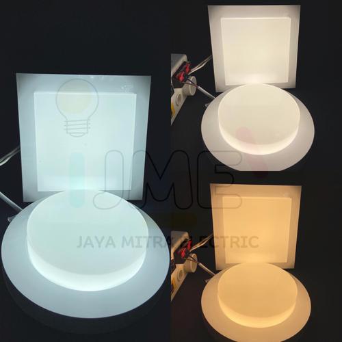 Jual Lampu Led Panel Downlight Outbow 6W 3in1 3 Warna New Model - Bulat ...
