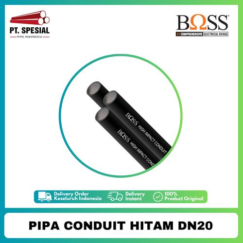 Jual Pipa Listrik / Pipa Conduit Boss Hitam 20mm 2.9 Meter 100 Batang ...