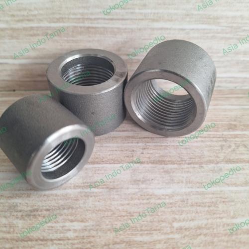 Jual Half Coupling Besi Class 3000 Drat NPT 1" inch Carbon Steel #3000 ...