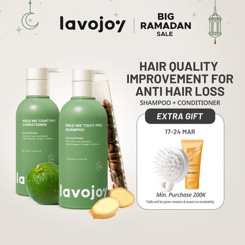 Jual LVJ lavojoy Hold Me Tight Pro Shampoo + Conditioner Spring Wonder ...