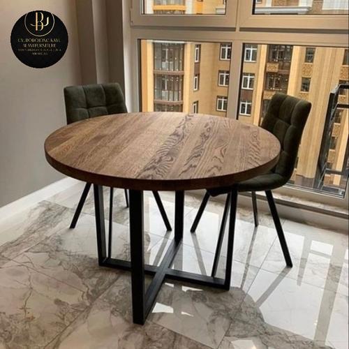 Jual Meja Bundar Kayu Jati Asli Perhutani Diameter Bundar 120 Cm - Kota ...