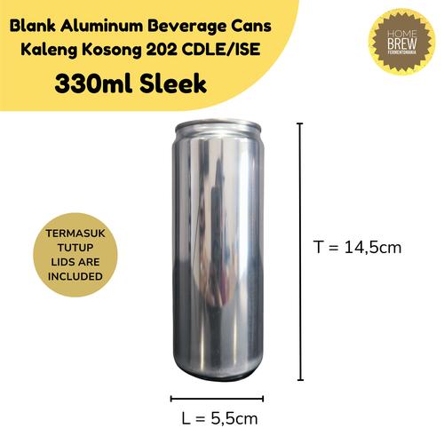 Jual Blank aluminum beverage cans / kaleng kosong 330ml Sleek 202 CDLE/ISE (BOX)-240PCS - Kota ...