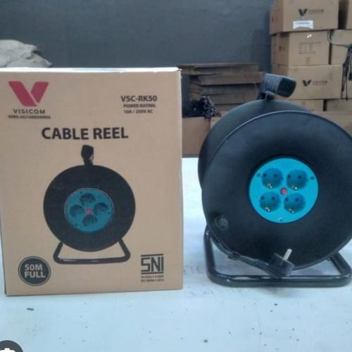 Jual VISICOM CABLE REEL 50M SNI 10A VSC-RK50 Kabel Rol Kuningan 50 ...