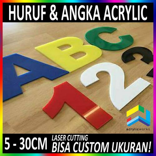 Jual Huruf Timbul Acrylic Tinggi 10 CM - 5 CM, 2 MM - Jakarta Barat ...