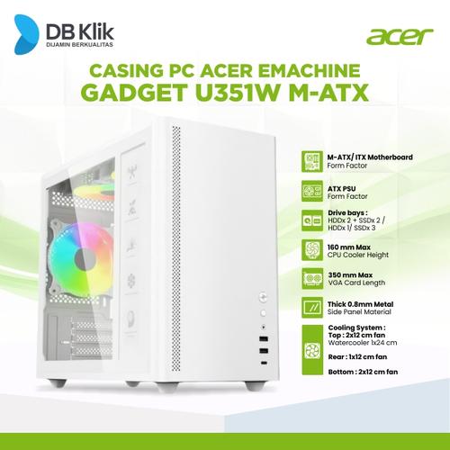 Jual Casing PC Acer Emachine Gadget U351W m-Atx White - U351 - Jakarta ...