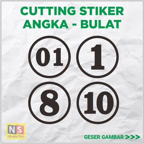 Jual Stiker & Label Cutting Stiker Angka Bulat Ukuran 5 Cm - 10 Cm ...