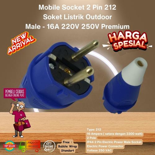 Jual PEL 16A 2pin Male Socket Colokan Soket Listrik Outdoor PREMIUM ...
