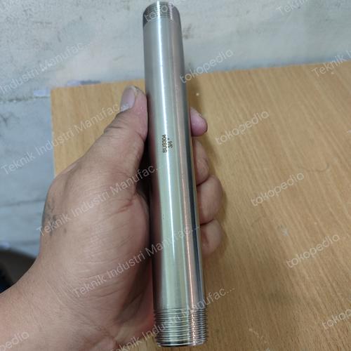 Jual Pipa Niple Nepel Stainless Drat 3/4" inch Panjang 20cm - Jakarta Barat - Teknik Industri ...