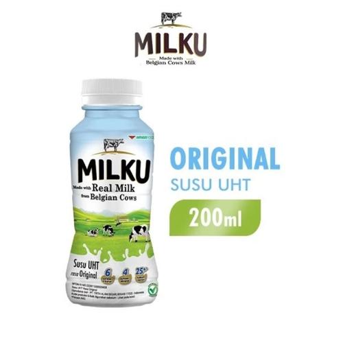 Jual Milku Susu Uht Rasa Original 200 ml / Susu Uht Milku Rasa Original ...