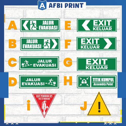 Jual Sign Jalur Evakuasi dan Rambu Exit. Acrylic Ukuran 30 x 10 Cm ...