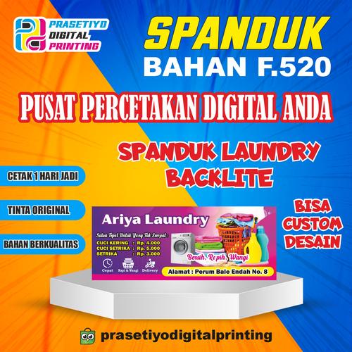Jual Cetak Spanduk Laundry bahan Flexy Backlite berkualitas - Kab ...