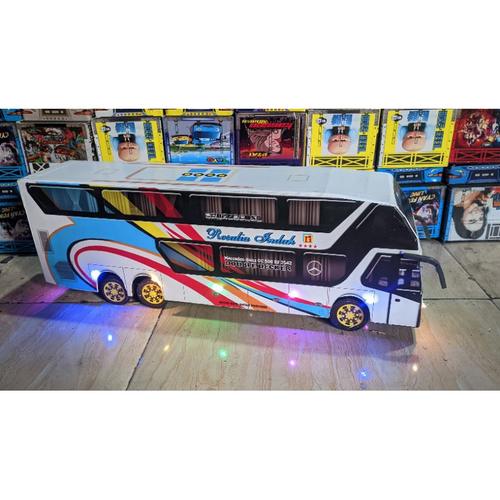 Jual Miniatur Mobil Bis Bus Rosalia Indah Bunyi Telolet Basuri Full ...
