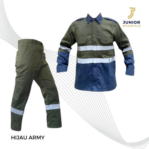 Jual Seragam Safety Lengan Panjang Proyek - Wearpack Kombinasi Abu Tua ...