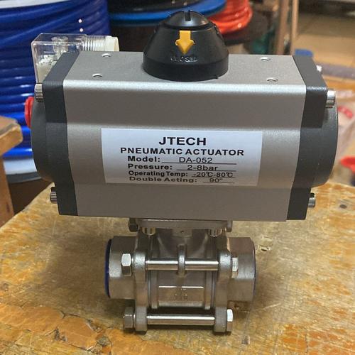 Jual Ball Valve pneumatic actuator stainless drat 1" Inch - dengan ...