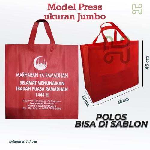 Jual Goodie Bag Tas Spundbond Kantong Sembako Besar Jumbo XXL 45x45x16 ...