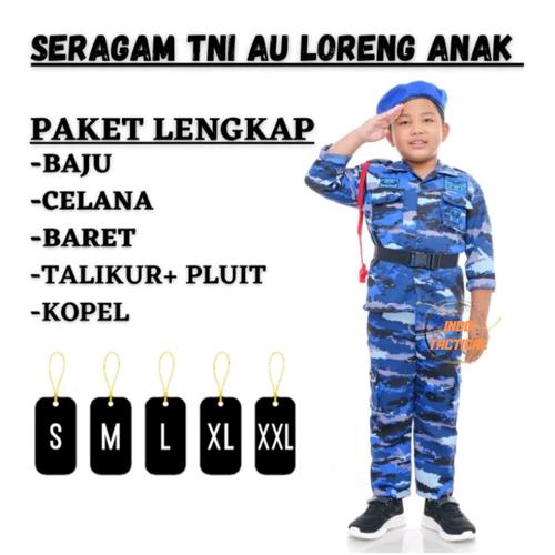 Jual Baju TNI AU Loreng anak,Baju Seragam Angkatan udara Anak,Baju Karnaval - TNI AU Loreng, S ...