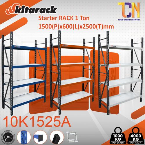 Jual RAK GUDANG Besi 1 Ton STARTER P 1.5Mtr Tinggi 2,5M Frame Abu Multi ...