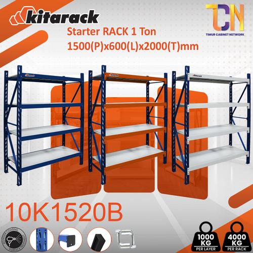 Jual RAK GUDANG Besi 1 Ton STARTER P 1.5Mtr Tinggi 2M Frame Biru ...