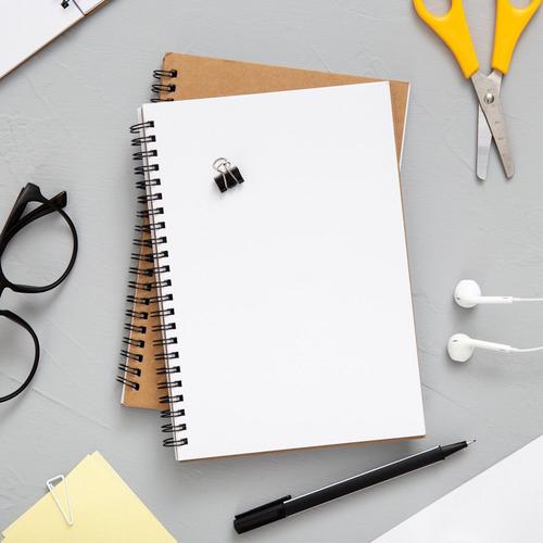 Promo Buku Notebook Grid Lined Dot Blank Pages Kraft Cover Buku Journal ...