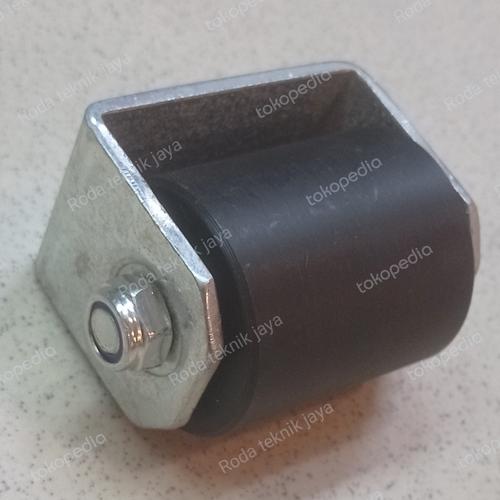 Jual roda nylon penjepit rel pintu/pagar/gerbang dia 40 ( pom black ...