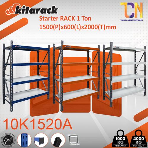 Jual RAK GUDANG Besi 1 Ton STARTER P 1.5Mtr Tinggi 2M Frame Abu ...
