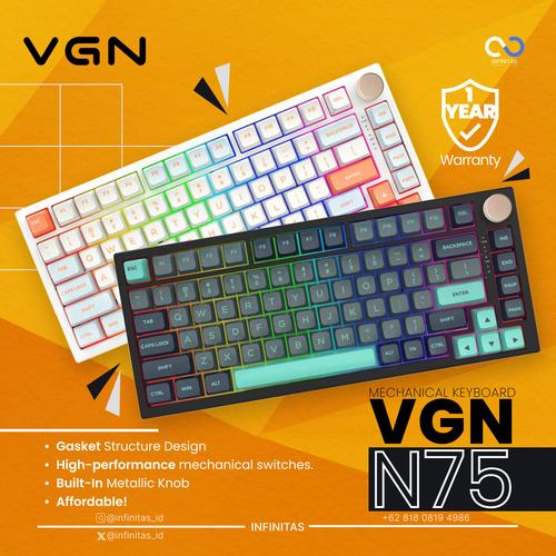 Jual VGN N75 / N-75 RGB Hotswap Gasket Mount 75% Mechanical Keyboard ...