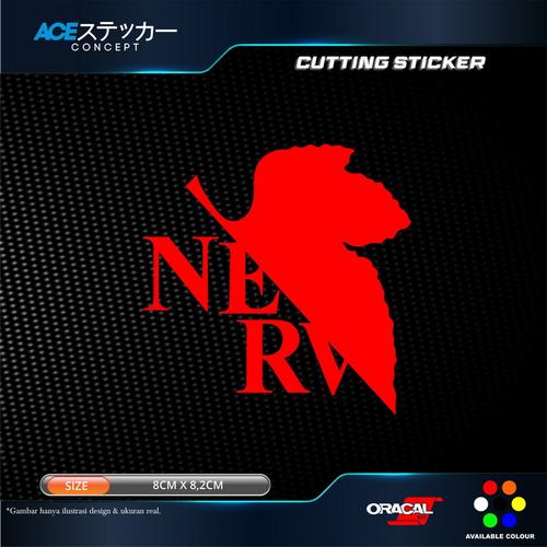 Jual Cutting Sticker Neon Genesis Evangelion Nerv Logo Stiker Mobil ...