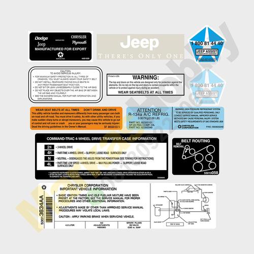 Jual Stiker Jeep Wrangler TJ Set - Kab. Bandung - MarkasHobby | Tokopedia