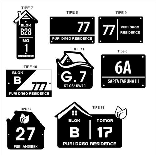 Promo Akrilik Signage Nomer Rumah Akrilik Hitam Acrylic Sign Board ...