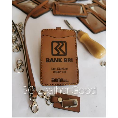Jual Gantungan IDCARD BRI Kulit Custom - Lanyard ID Card Kulit Custom ...