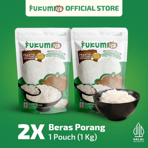 Jual FUKUMI Beras Porang 2 Pouch (@1 KG) - Konjac Rice Shirataki - Kota ...