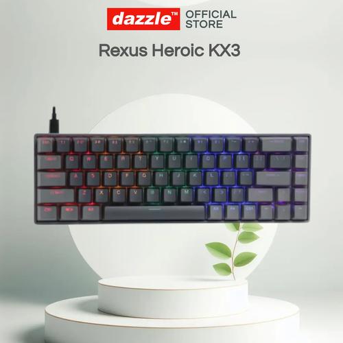 Jual REXUS Heroic KX3 Keyboard Gaming Mechanical South Facing RGB Game ...