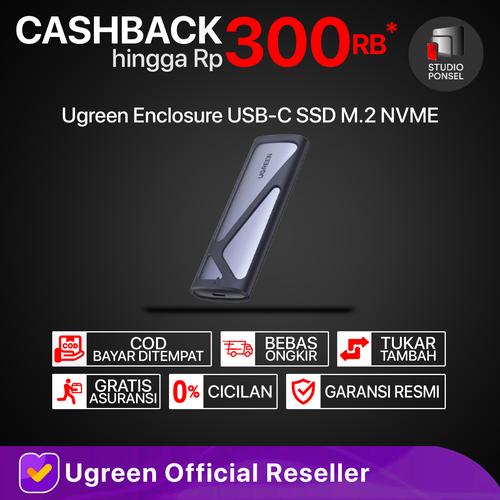 Promo Ugreen Casing Enclosure USB-C SSD M.2 NVME 2230/2242/2260/2280 ...
