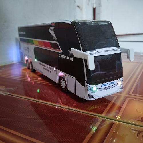 Jual miniatur bus double decker telolet skala 43 - gunung harta ...