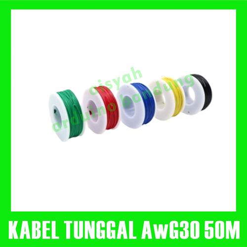 Jual Kabel Kawat Jumper AWG 30 AWG30 1 Roll 50 METER 50M cable tunggal ...