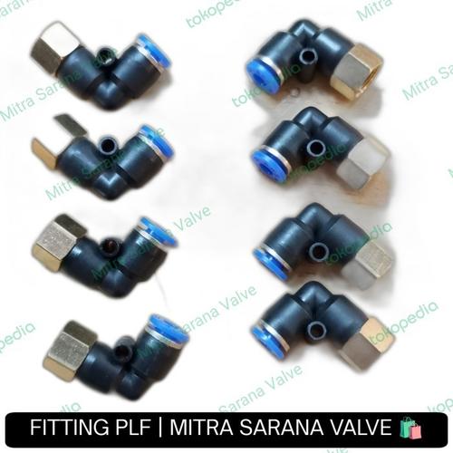 Jual FITTING ELBOW PNEUMATIC FEMALE DRAT DALAM / FITTING PLF SELANG 10MM - 10MM, 03 (3/8 ...