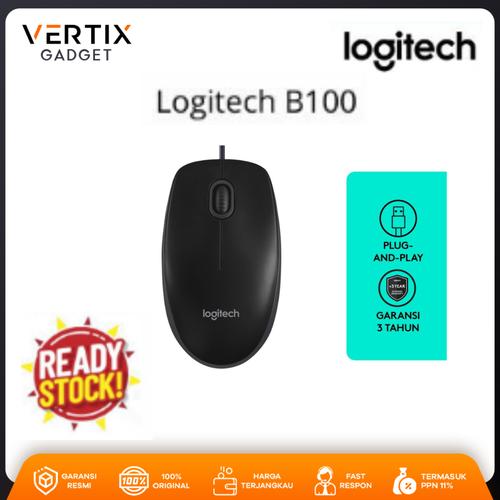 Jual Logitech B100 Optical Mouse USB Original - Garansi Resmi 1 Tahun ...