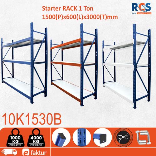 Jual RAK GUDANG Besi 1 Ton P 1.5Mtr Tinggi 3M STARTER Gudang Frame Biru ...