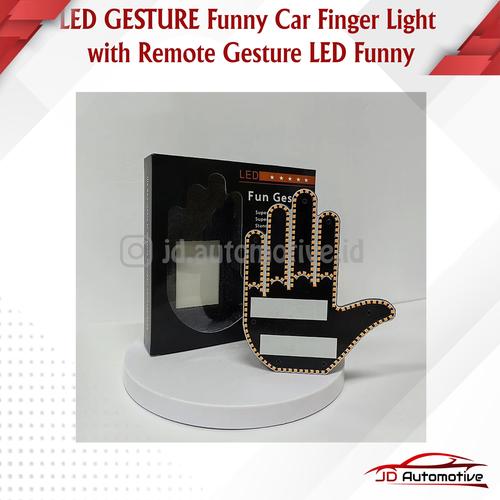 Jual LED GESTURE Funny Car Finger Light with Remote Gesture LED Funny ...