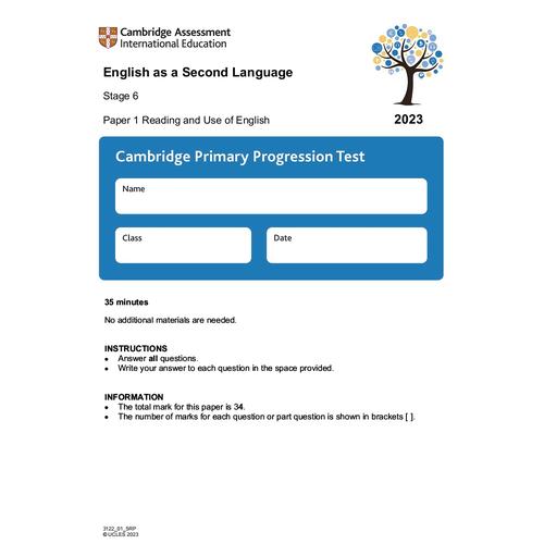 Jual Progression Test Stage 6 English (ESL) 2023 & 2024 w/ Keys ...