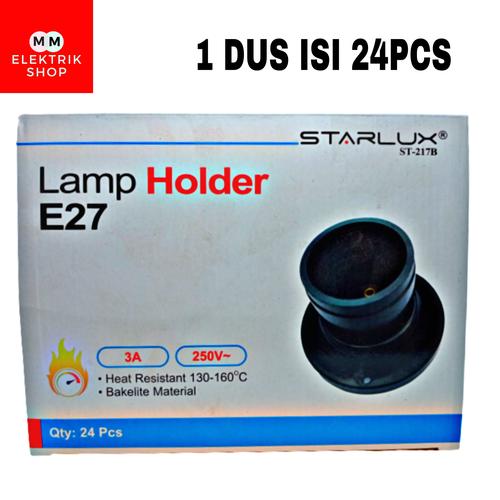 Jual Fitting Lampu Plafon Duduk Kecil E27 Hitam STARLUX - Kab ...