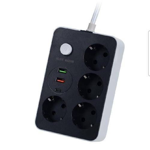 Jual Stop Kontak Smart Power Strip Socket Colokan Listrik 4 Socket 2 ...